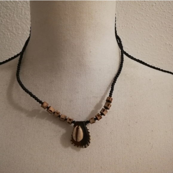 Accessories | Native Ethnic Tribal Indian Shell Wood Bead Choker ...